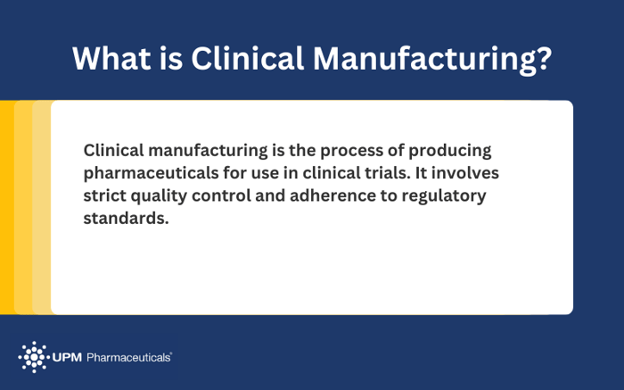 What is Clinical Manufacturing? - UPM Pharmaceuticals